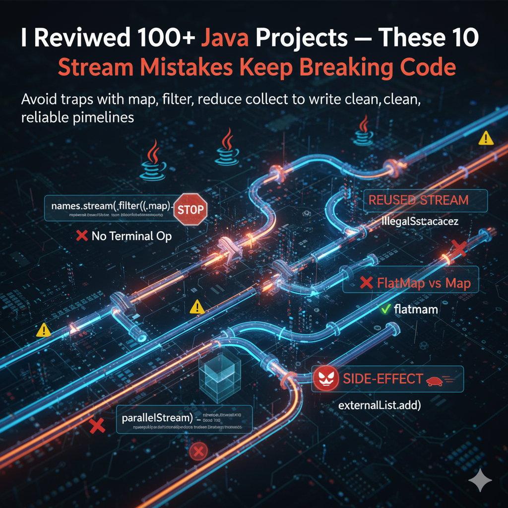 100+ Java Projects Reviewed: 10 Stream Mistakes That Break Code | by HabibWahid | Stackademic