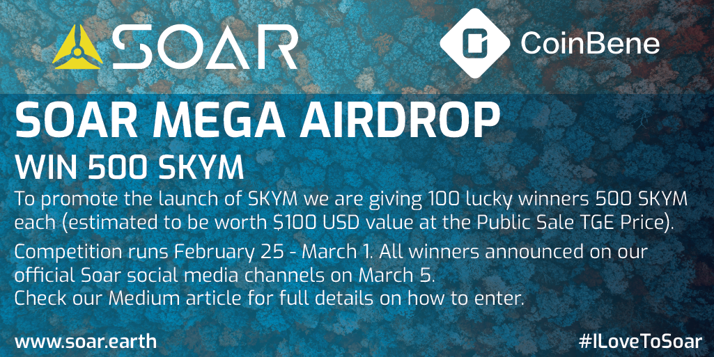 Soar Airdrop Competition — Win 500 SKYM | by Soar | Soar | Medium