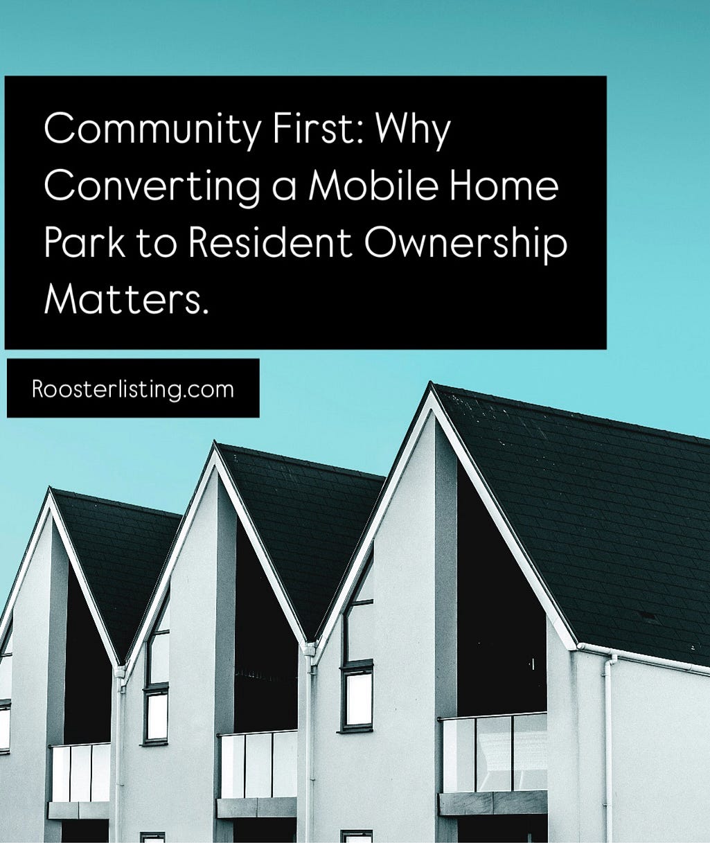 Community First: Why Converting a Mobile Home Park to Resident ...