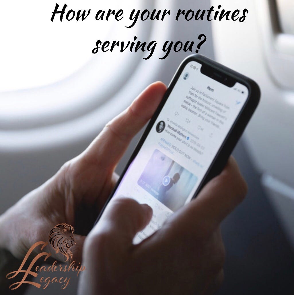 We are creatures of habit; and, although routine is an excellent way to ...