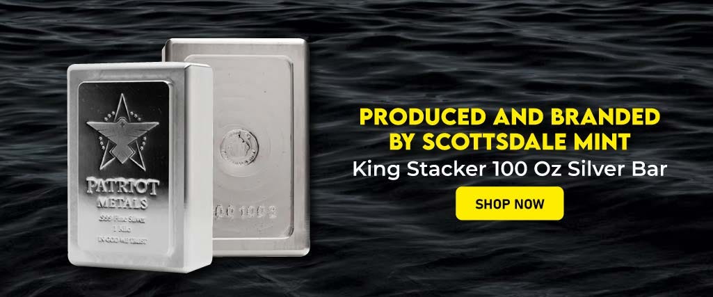 Buy Scottsdale Patriot King Stacker 1 Kilo Silver Bar | BOLD Precious ...