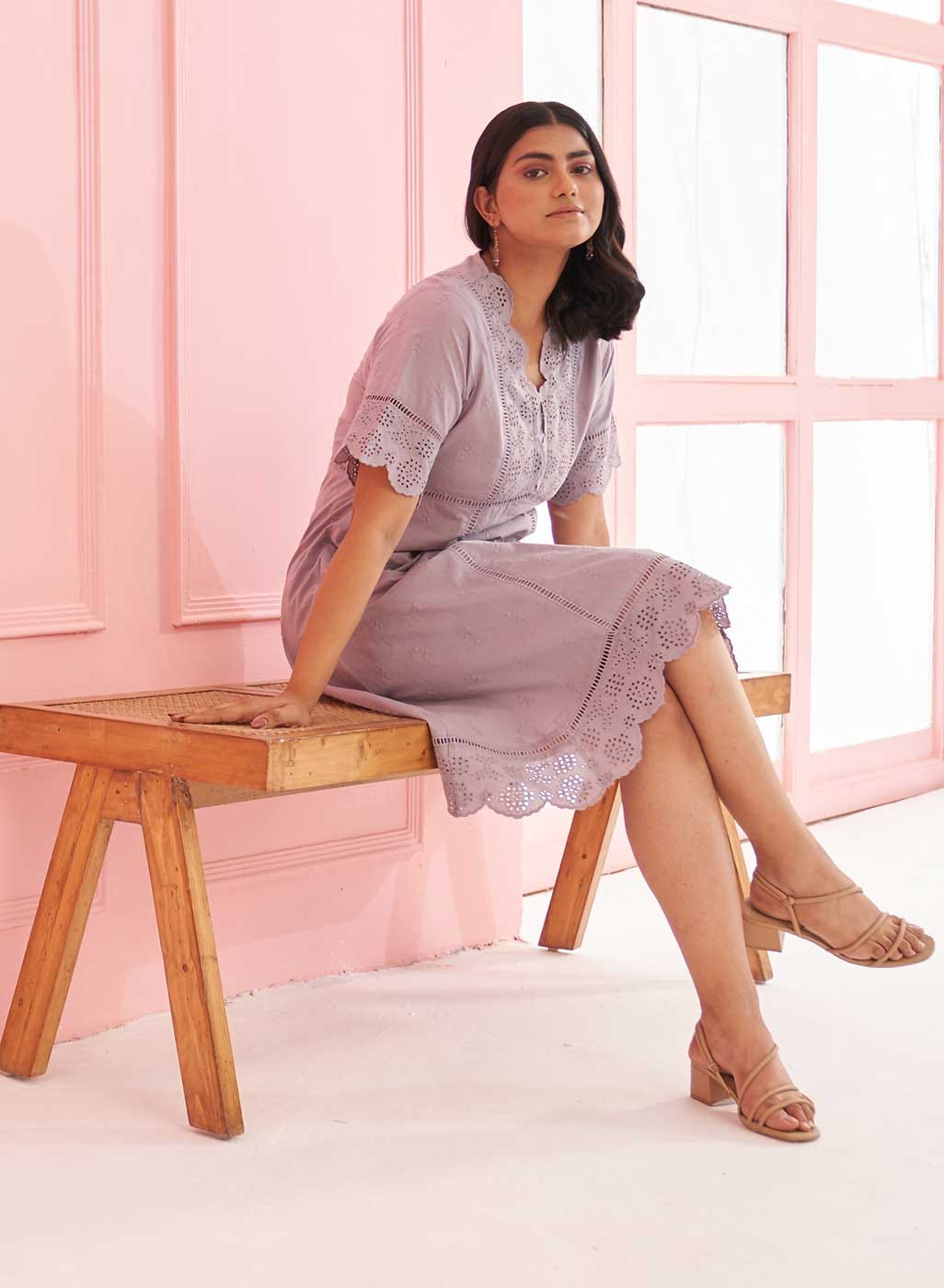 Lavender Phool Collection Dress with Lace Details By Lakshita | by ...