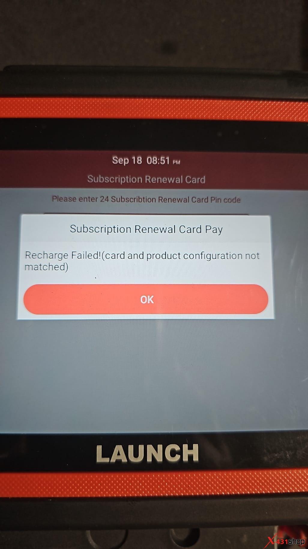 Launch CRP919E Renew Card Recharge Failed Solution - OBDtool - Medium