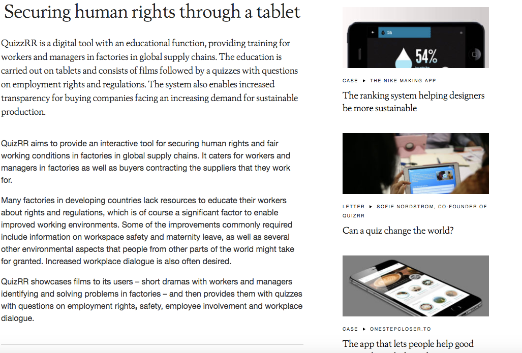 We are proud to secure human rights with Filippa K | by QuizRR | Medium