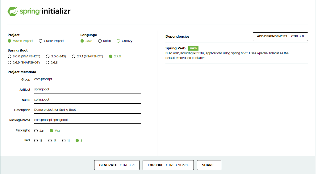 Spring Boot Initializr ,How to create 1st Project using Spring Boot | by 18_045_ Kalaivani K ...