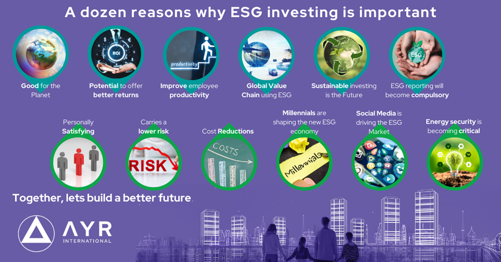 A DOZEN REASONS WHY ESG INVESTING IS IMPORTANT | by AYR International | Medium