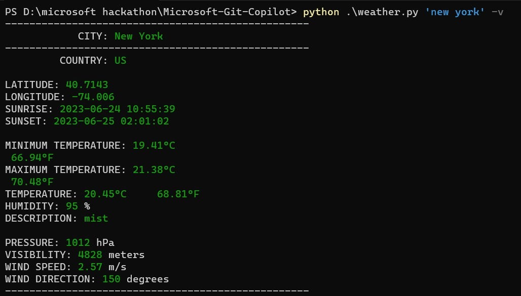 Command Line Weather Forecasting Tool | by Sanjay Ragavendar | Medium