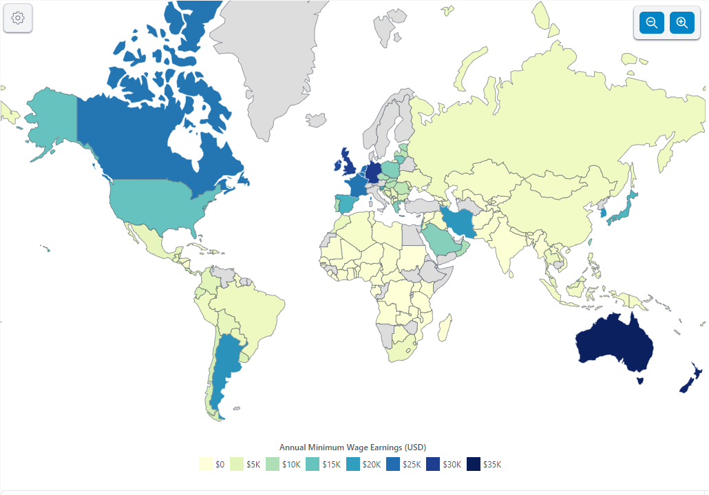 Minimum Wage by Country 2024. A country’s minimum wage is the lowest ...