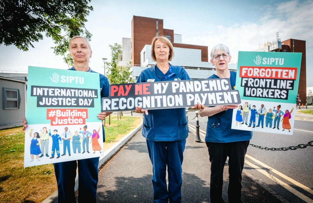 SIPTU members secure pandemic recognition payment following day of ...