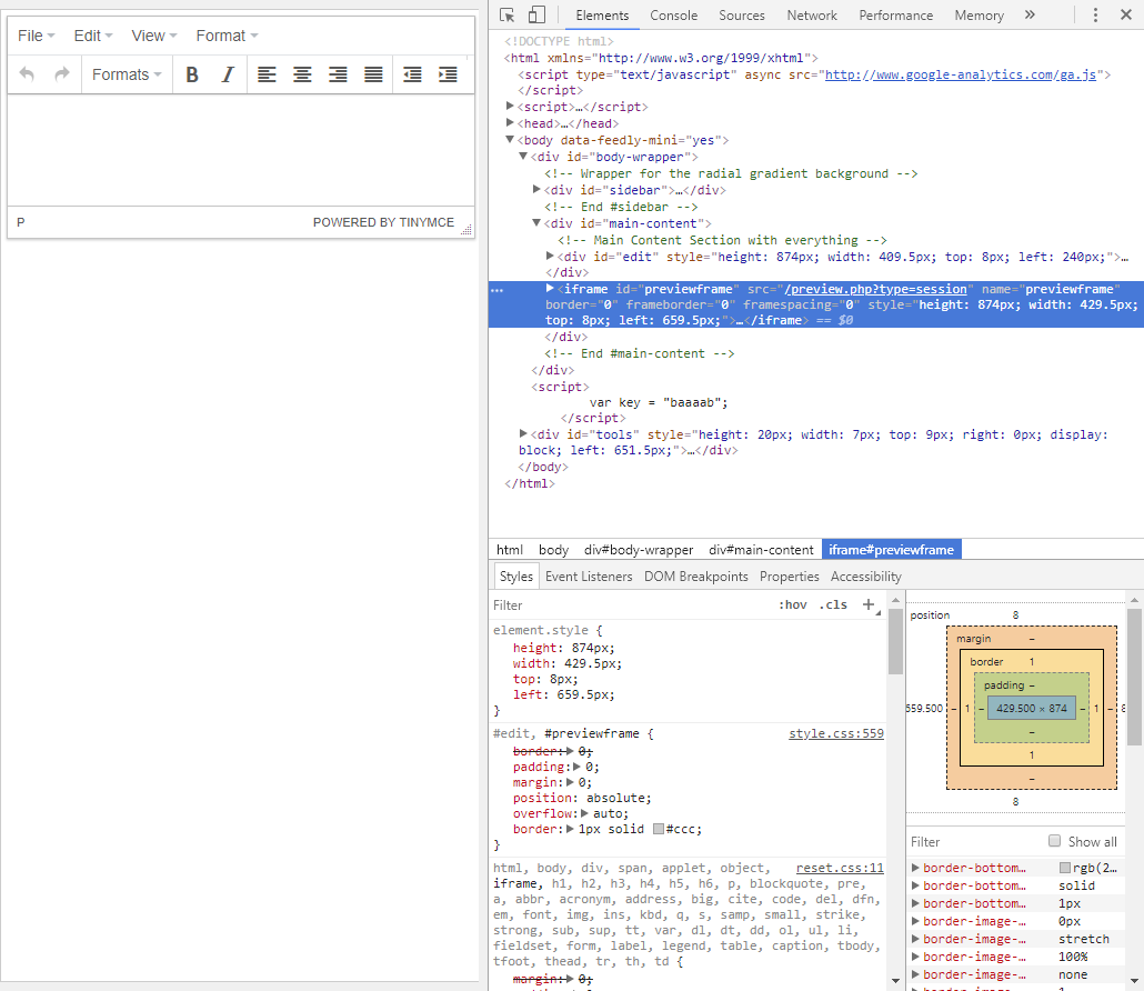 Using the browser console with nested iframes | by TinyMCE | Medium