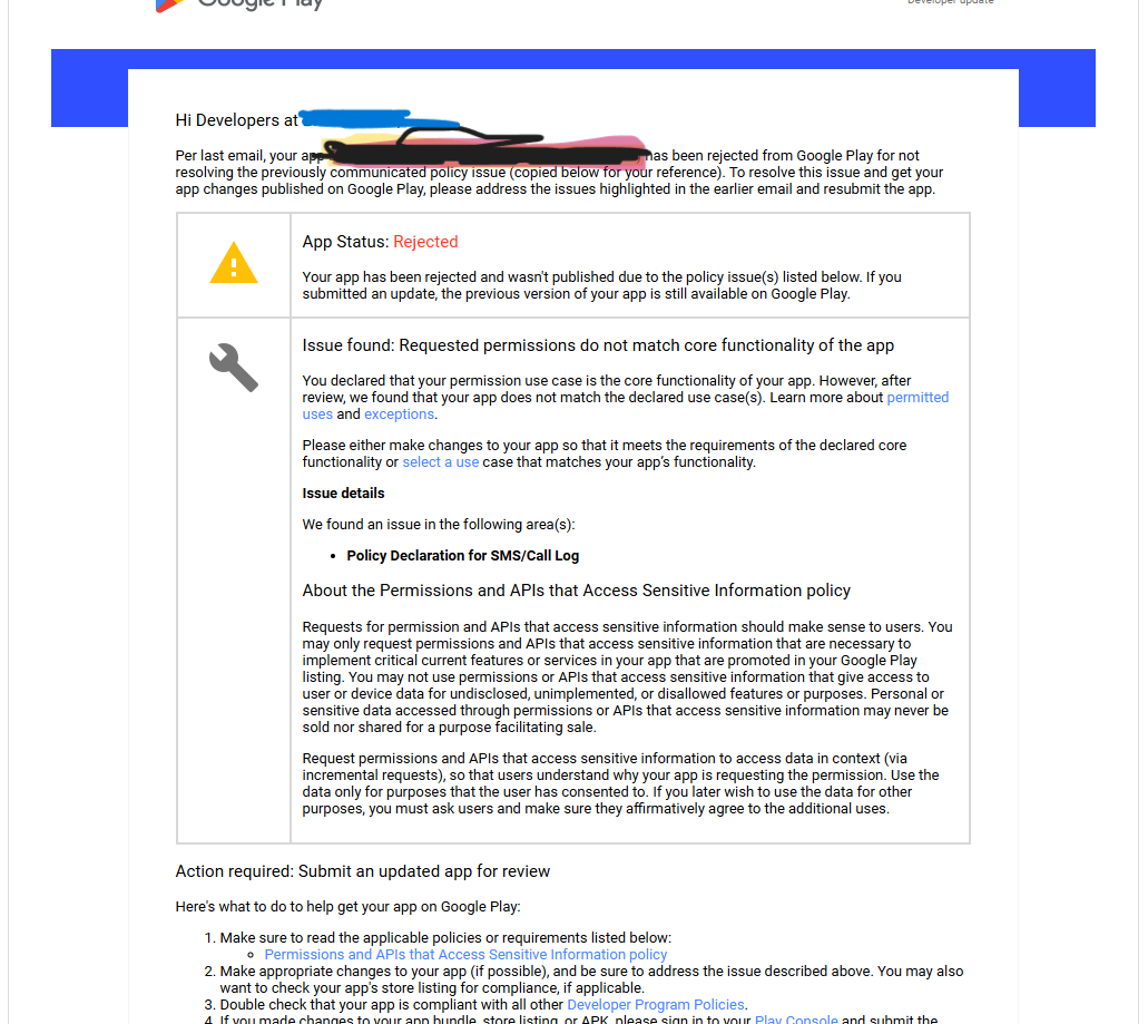 Your App is Not Compliant with Google Play Policies: App Status ...