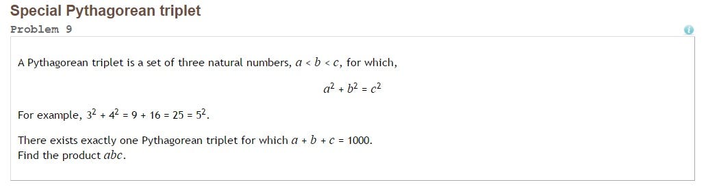 Project Euluer #9 Special Pythagorean triplet — solution with Java | by TossTheAtoms | Medium