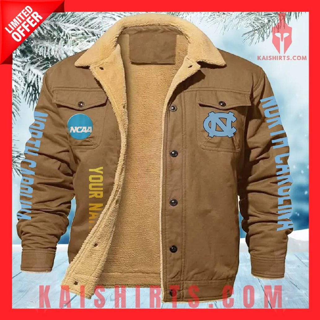 North Carolina Tar Heels NCAA Fleece Leather Jacket | by Ileouaraso ...