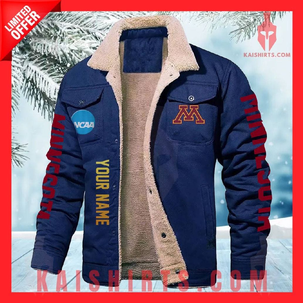 Minnesota Golden Gophers NCAA Fleece Leather Jacket | by Ileouaraso ...