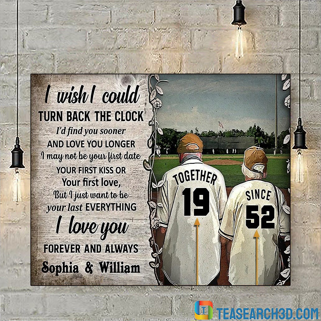 TREND Personalized baseball I wish I could turn back the clock poster ...