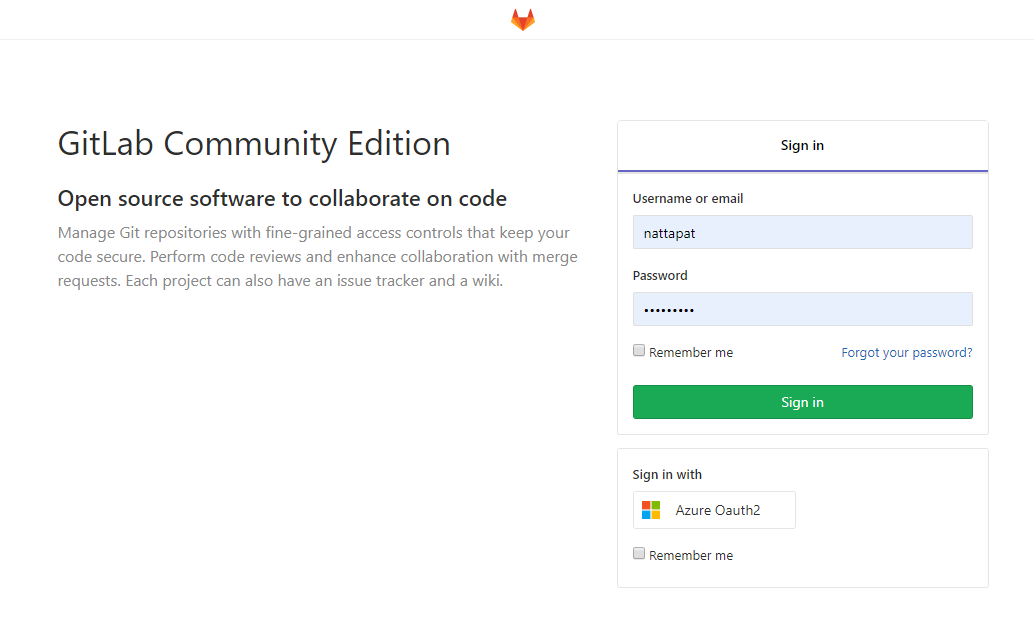 Set up GitLab-CE ให้ login ด้วย Azure AD (Ver. จับมือทำ) | by Nattapat Pruangpharch | MFess ...