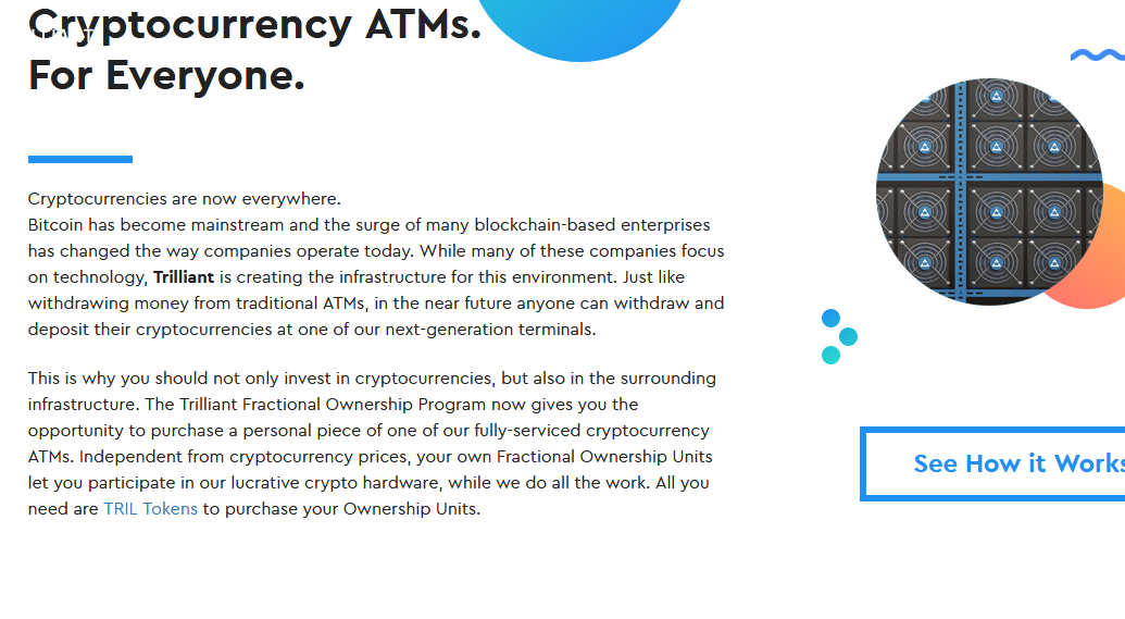 Nimfas Corporation Logo Review Trilliant ICO Pre Sale Crypto ATM S