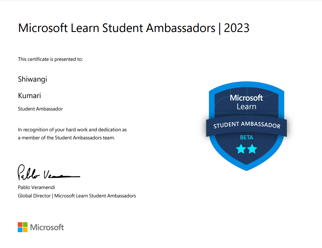 How I became a Beta Microsoft Learn Student Ambassador | by Shiwangi ...