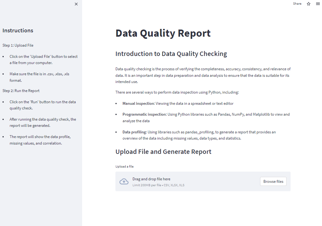 Build a Data Profiling Streamlit application with … | by Yin | Medium