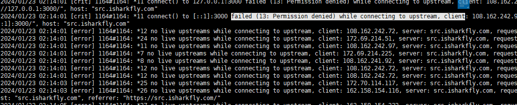 Permission denied while connecting to Upstream Client: Nginx/Linux - Hari - Medium