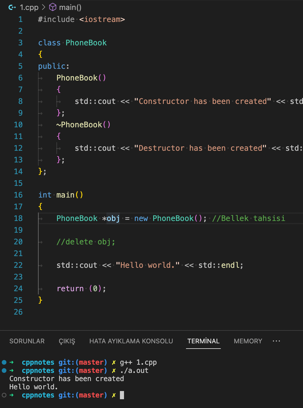 C++ 1.Bölüm. Yapıcı Fonksiyonlar (Constructor) &… | by sensoyyasin | Medium