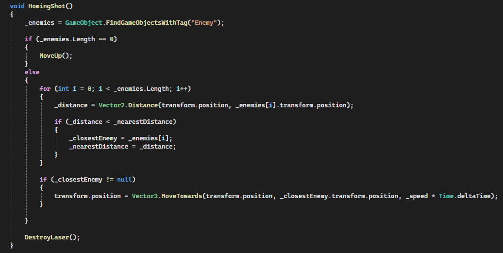 Adding a Homing Laser. Today, I added a new rare power-up to… | by ...