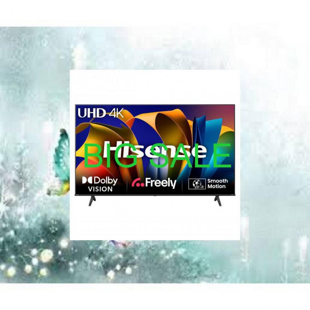 Hisense 55 Inch 4K Smart TV 55E6NTUK — Dolby Vision, Game Mode PLUS with 60Hz VRR ALLM, Smooth ...