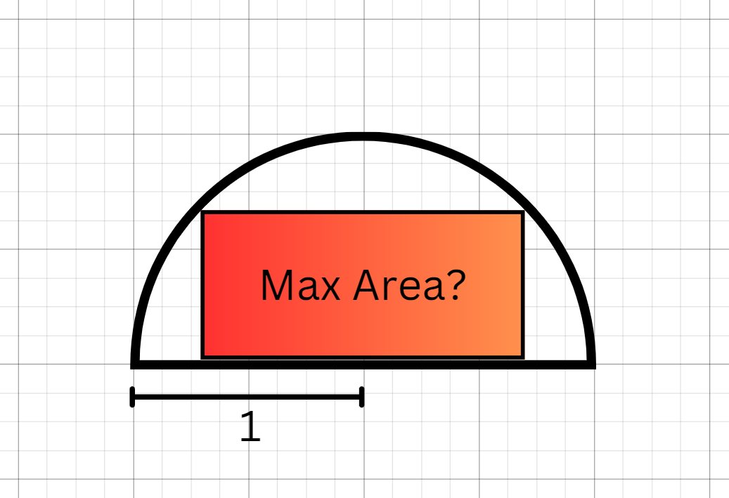 What’s the Largest Rectangle You Can Fit in the Semicircle? | by Fletcher Thompson | Puzzle ...