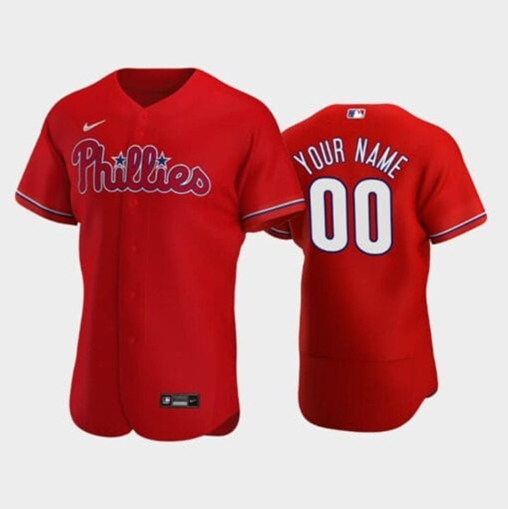 Philadelphia Phillies Custom Name Number Alternate Jersey Red | by ...