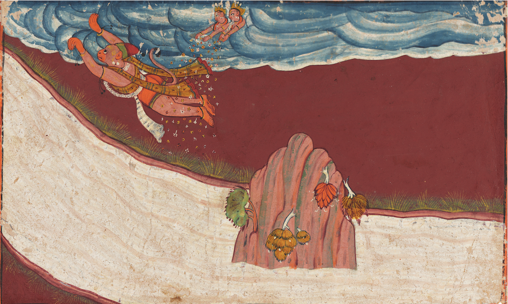 Hanuman Leaps Across the Ocean. This painting from the National Museum ...