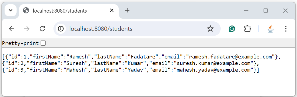 Chapter 14: Spring Boot REST API That Returns a List of Java Objects in JSON Format | Spring ...
