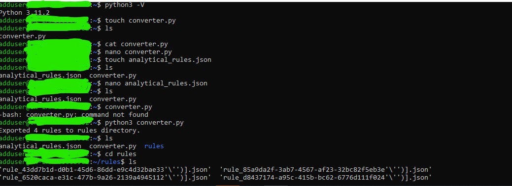 How To Convert A Large Azuresentinelanalyticsrulesjson File