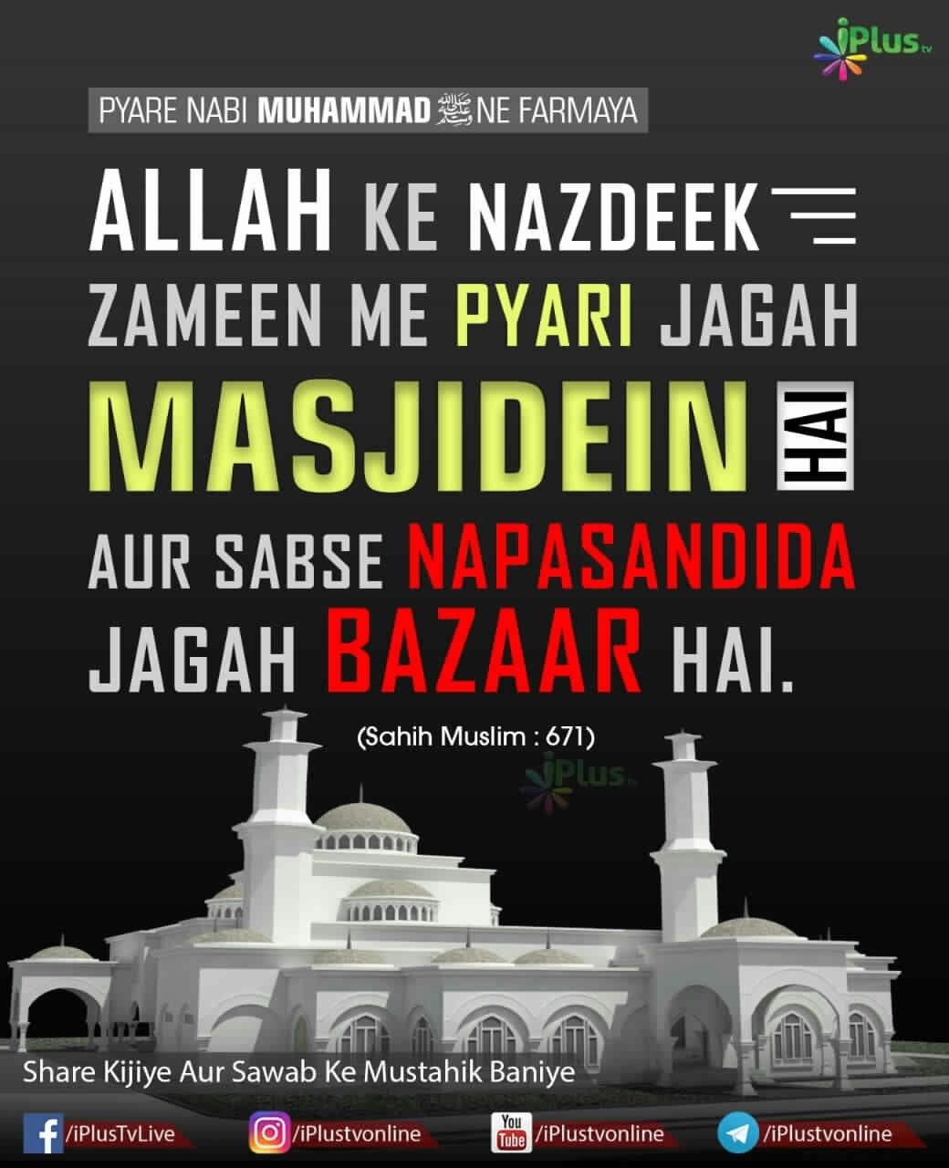 Allah ke Nazdeek Sabse Pyari aur Boori Jagah: Hadees | by Mohammad Salim | Ummate Nabi | Oct ...