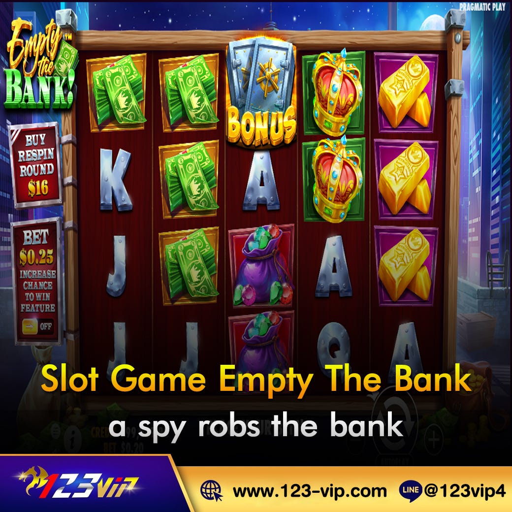123VIP Slot Game Empty The Bank, a spy robs the bank💵 | by 123Betting | Aug, 2023 | Medium