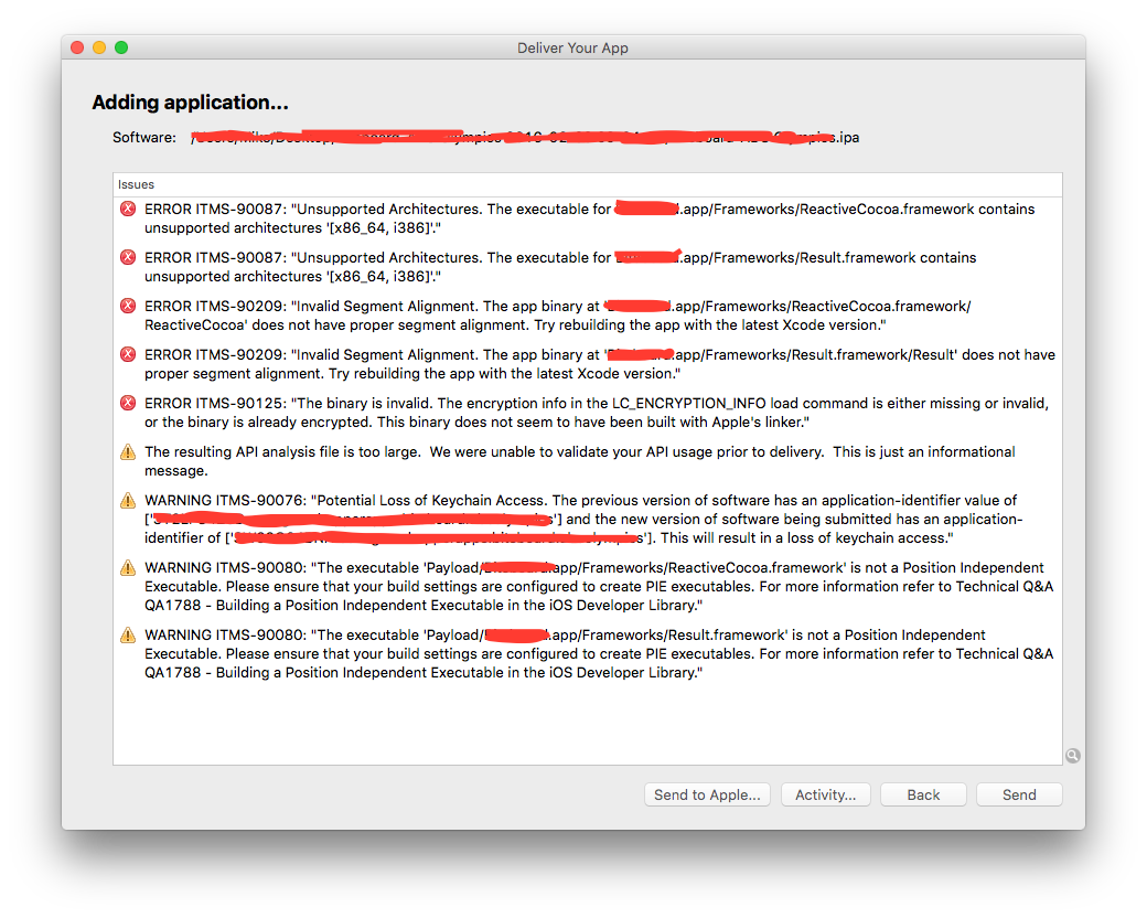 iOS Submission Unsupported Architectures issues | by Maksym Bilan | Medium