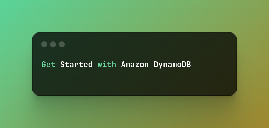 Get Started with Amazon DynamoDB. Amazon DynamoDB is a NoSQL database… | by Manish Sharma | Medium
