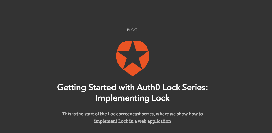 Getting Started with Auth0 Lock Series: Implementing Lock | by Auth0 | Medium