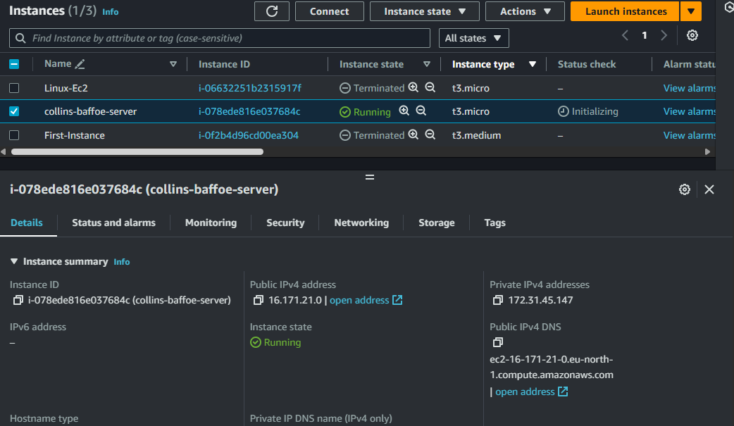 CREATING AN EC2 INSTANCE FOR A STATIC WEBSITE HOSTING - Collins Baffoe - Medium