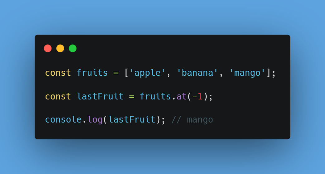 Stop Using .length - 1: Use .at() in JavaScript Like a Pro | by Amir Ali | Code&Cloud | May ...