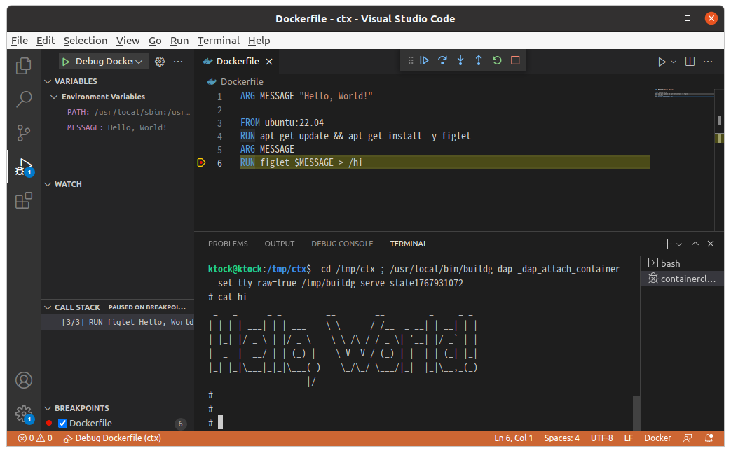 Interactive Debugging of Dockerfile on VS Code, Emacs and Neovim | by Kohei Tokunaga | nttlabs ...
