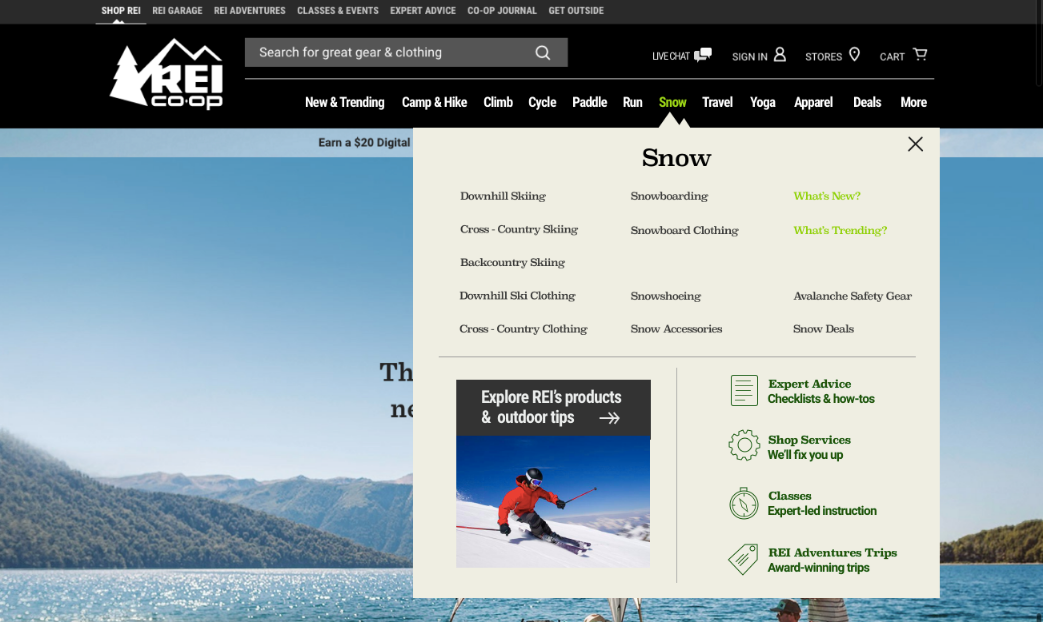A Redesign of REI’s Navigation System | by Caitlin Cosby | Caitlin ...