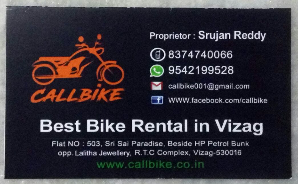Best Bikes Rental Services in Vizag | by Call Bike | Medium