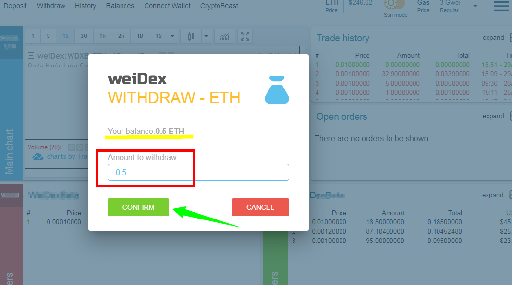 WeiDex Exchange — Withdraw Tutorial | by WeiDex | weiDex | Medium