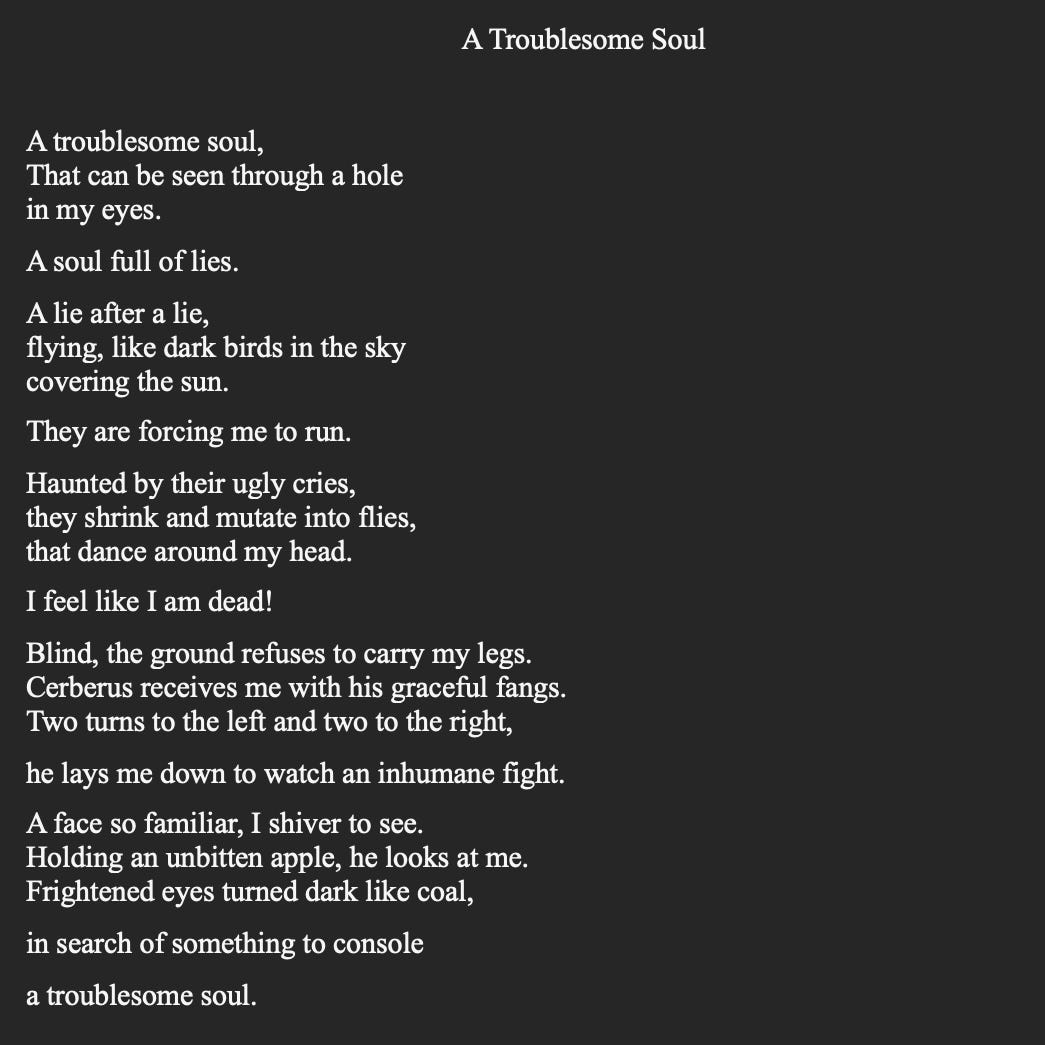 Poem: “A Troublesome Soul” - Anastasios Kalaitzis - Fortis Fortuna ...