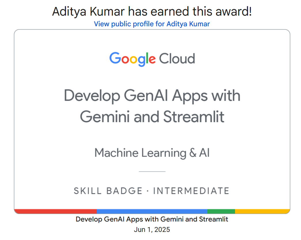 🚀 Develop GenAI Apps with Gemini and Streamlit | by Aditya Kumar | Jun, 2025 | Medium
