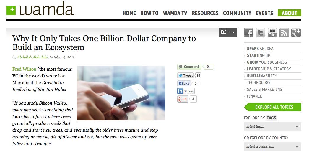 Why It Only Takes One Billion Dollar Company to Build an Ecosystem | by Abdullah Alshalabi ...