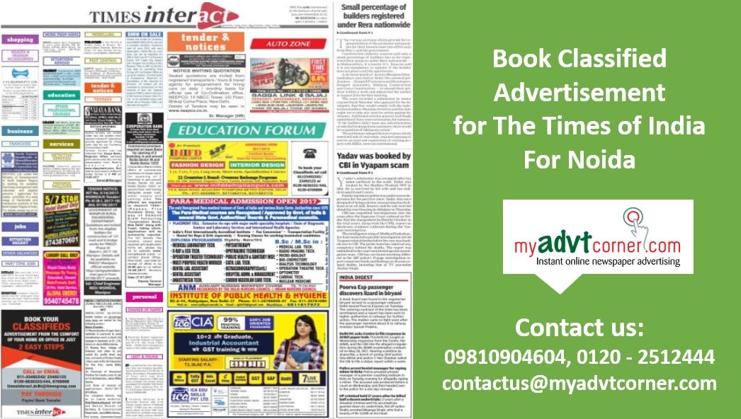 NEWSPAPER ADVERTISING IN NOIDA; THE BEST WAY TO PROMOTE YOUR OFFERINGS ...