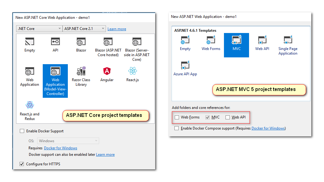 Difference between ASP.NET Core and ASP.NET MVC 5 | by Mithun Pattankar | Medium