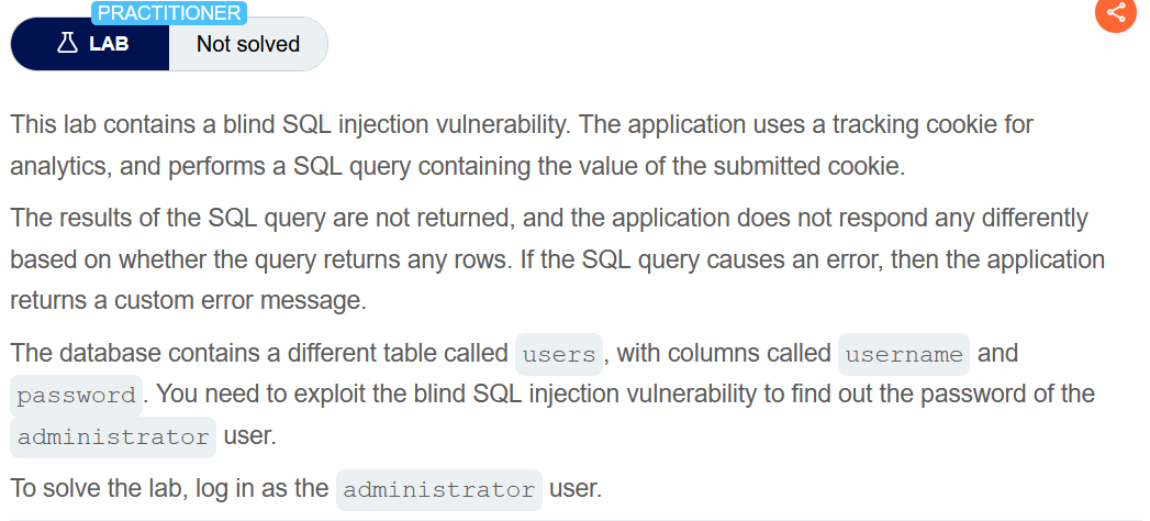 Lab: Blind SQL injection with conditional errors | by Nursena Ozkan | Medium