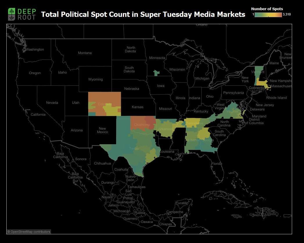 Super Tuesday Airwars. With more than 1 in 5 of available… | by Deep ...